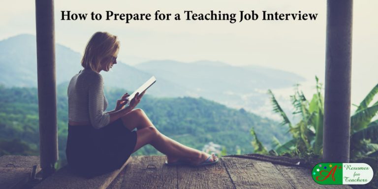 How to Prepare for A Teaching Job Interview