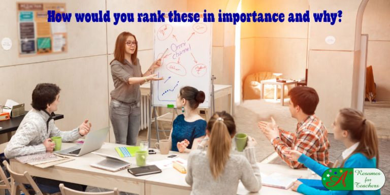 How would you rank these in importance and why?