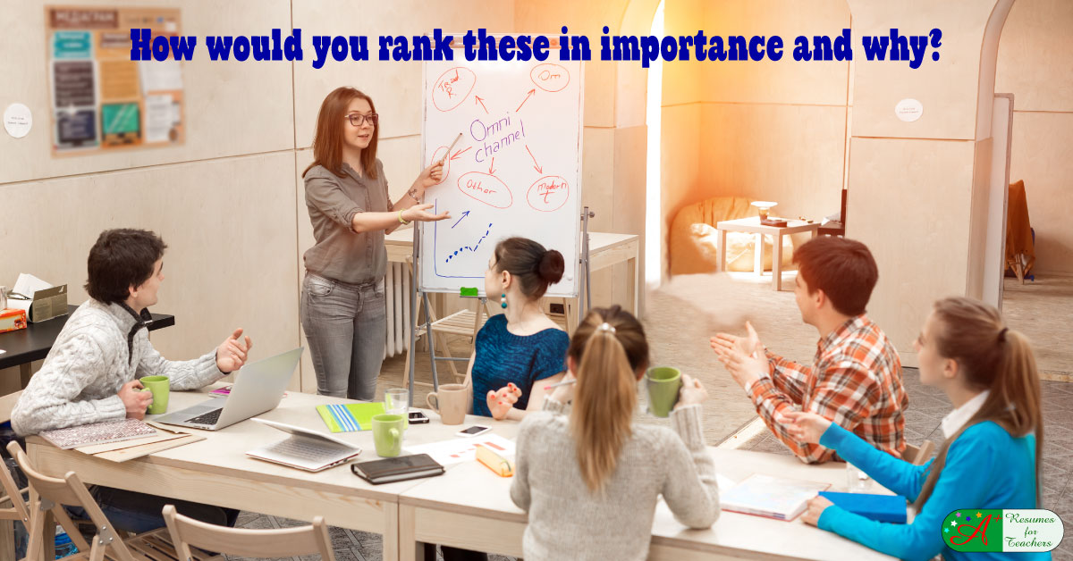 How would you rank these in importance and why?