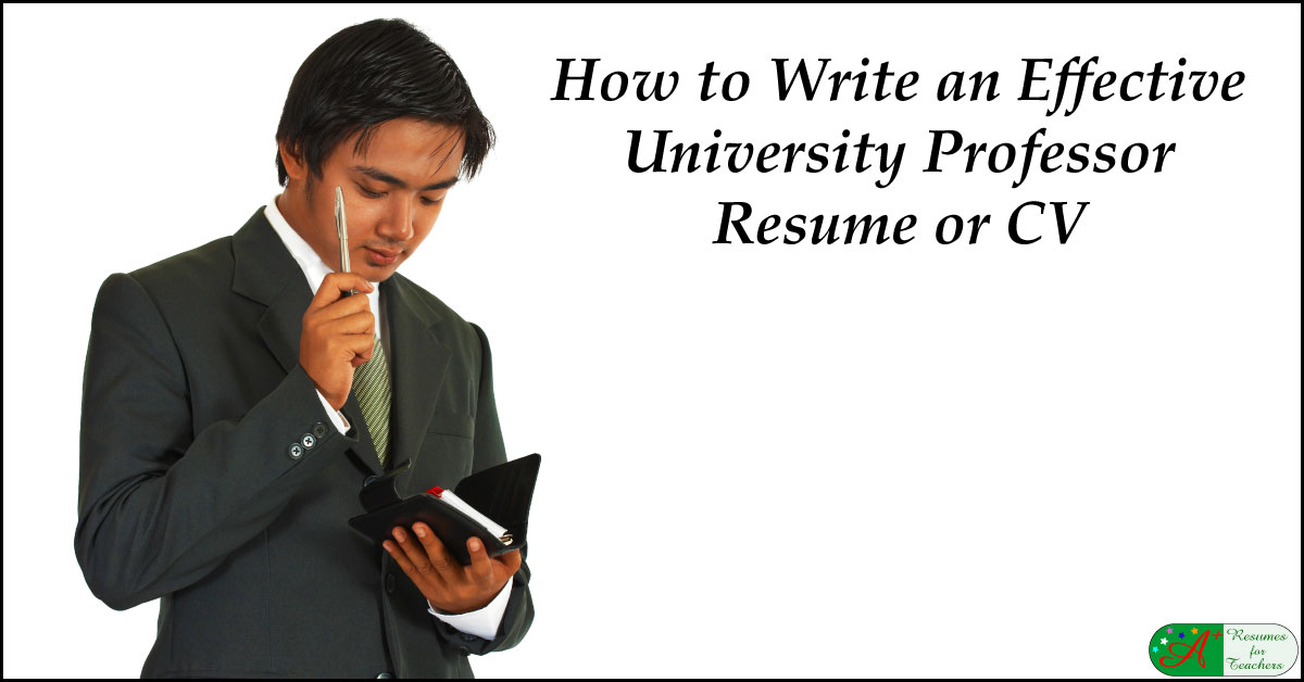 How to Write an Effective University Professor Resume