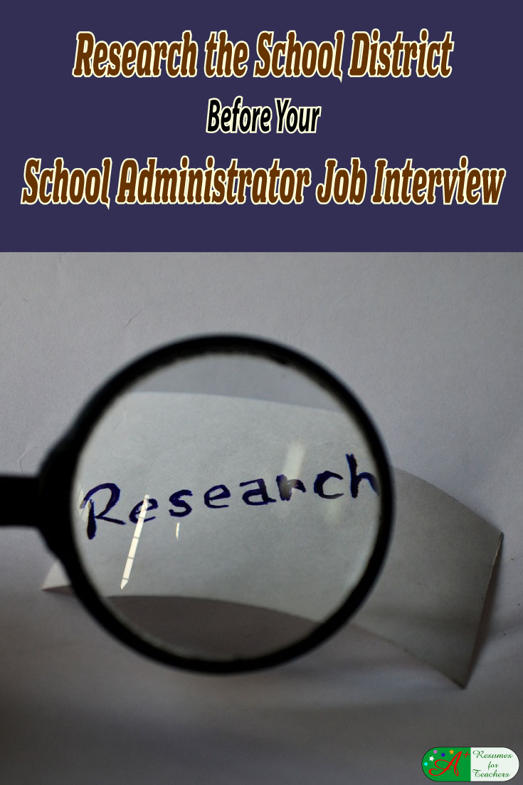 Research Before Your School Administrator Job Interview
